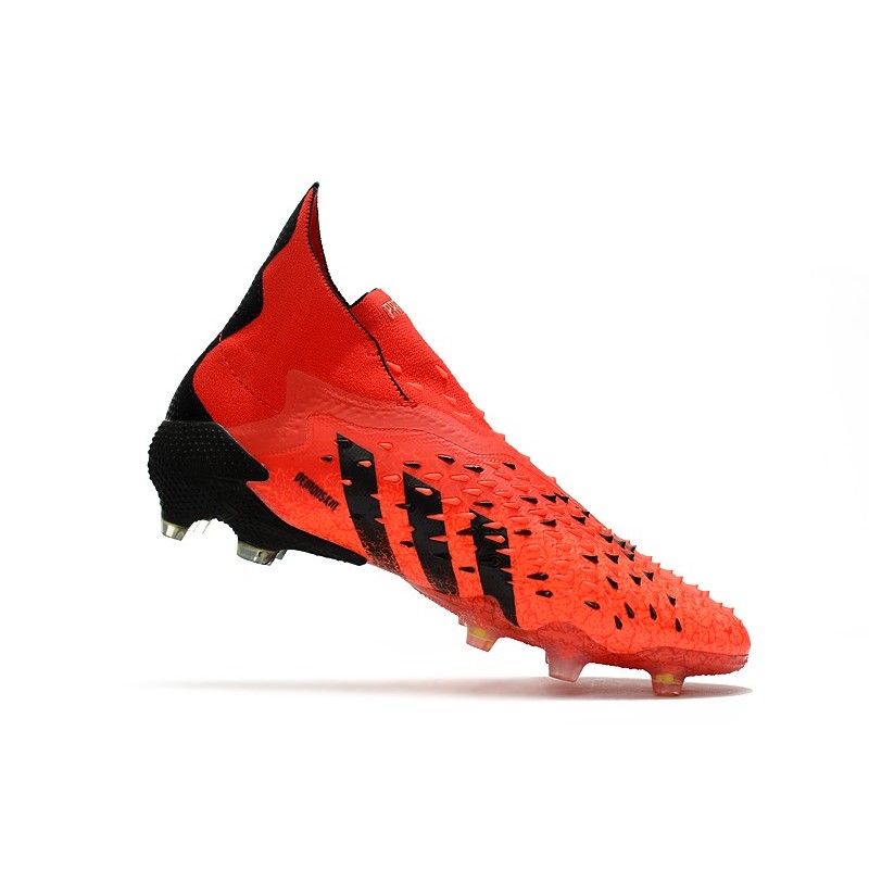 Zapatillas de Fútbol adidas Predator Freak + FG Rojo Negro Rojo Solar