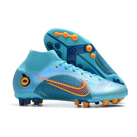 Nike Mercurial-Superfly 8 Elite AG-Pro Azul Láser Naranja Marina